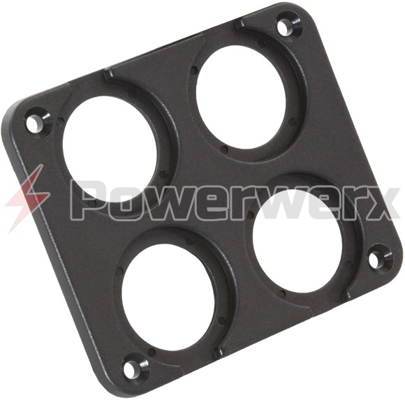 Four Hole Square Panel Mounting Plate | Powerwerx