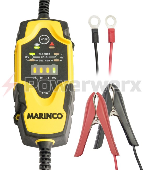 Marinco 27101 Charge Pro Portable Battery Charger 1.1 Amp 6V/12V ...
