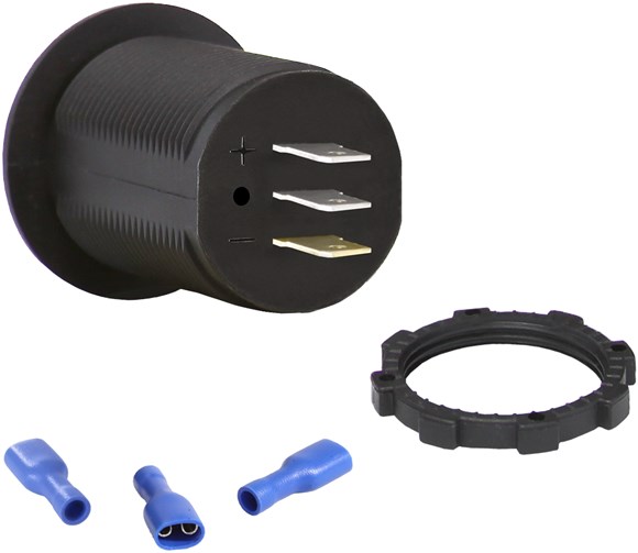 Powerwerx Panel Mount Combo Amp & Volt Meter for 12/24V Systems | Powerwerx